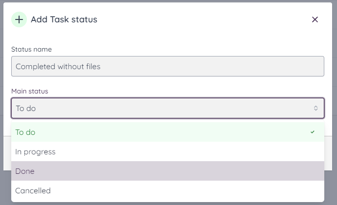 Configuration: How to add a new task status?